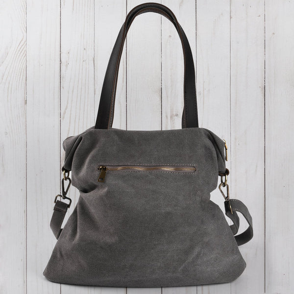Silver / Gray Farmhouse Satchel Crossbody Bag / Purse - Farmhouse Is My ...