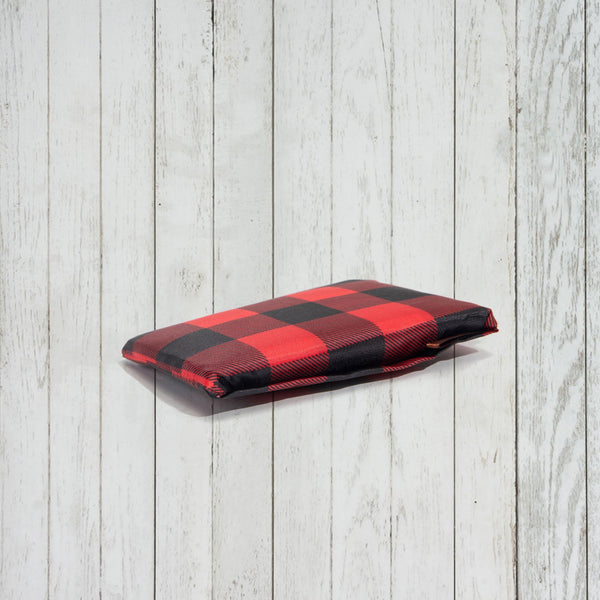 Red Buffalo Check Reusable Farmers Market Shopping Tote Bag - Folds ...